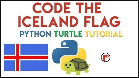 Python Turtle Code The Icelandic Flag Tutorial Youtube