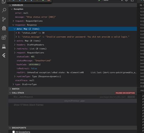 Dioerror Status Error 401 · Issue 4 · O1298098flutter Movie
