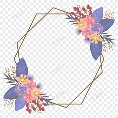 화환 꽃의 아름다운 프레임 Png 일러스트 무료 다운로드 Lovepik
