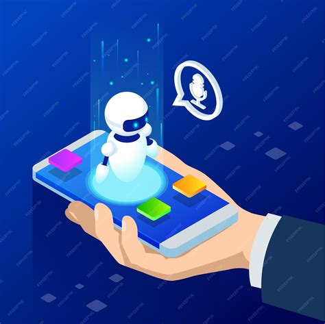 Premium Vector Isometric Chat Bot And Online Survey Online Exam