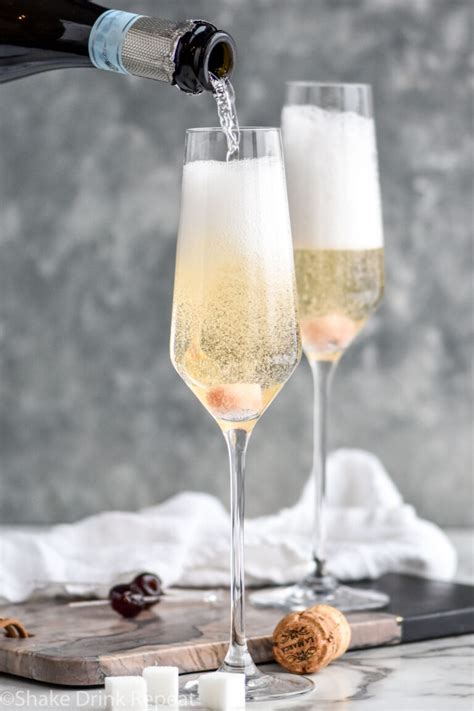 Gin Champagne Cocktail Shake Drink Repeat