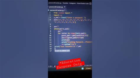 Crack Password With Python Pythonprogramming Youtubeshorts Coding Trendingshorts