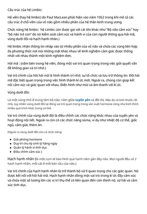 C U Tr C Ch C N Ng H Limbic C U Tr C C A H Limbic H Vi N Hay H Limbic Do Paul Maclean