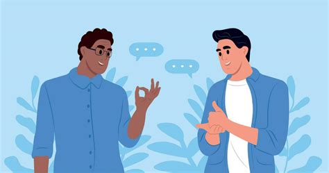 a pair of deaf and mute people communicate using sign language an