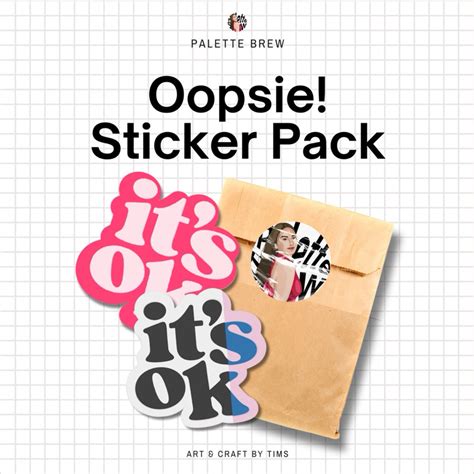 Brewinpalette Oopsie Mystery Sticker Pack Shopee Philippines