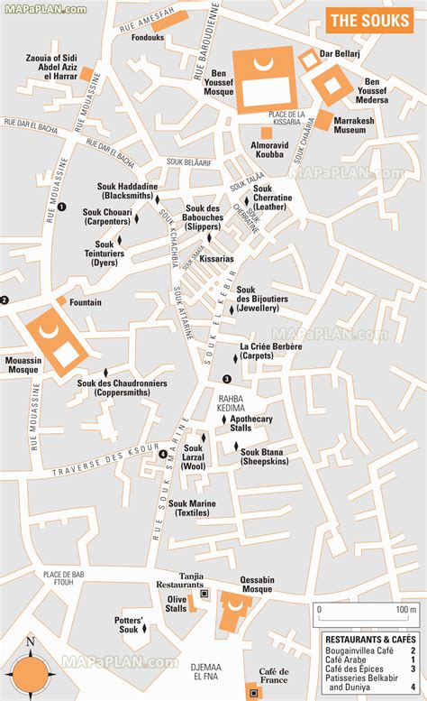 Marrakech Maps Top Tourist Attractions Free Printable City Street Map