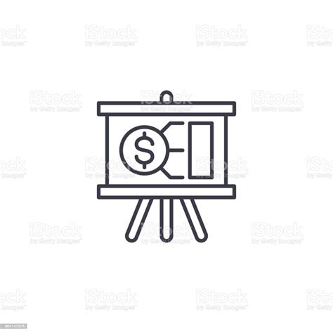 금융 프로젝트 선형 아이콘 개념입니다 금융 프로젝트 라인 벡터 기호 상징 그림 개념에 대한 스톡 벡터 아트 및 기타 이미지 개념 개발 경제 Istock