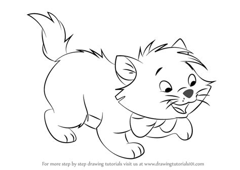 How To Draw Toulouse From The Aristocats The Aristocats Step By Step