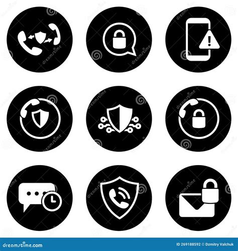 Set Of Simple Icon On A Theme Secure Connection Vector Design