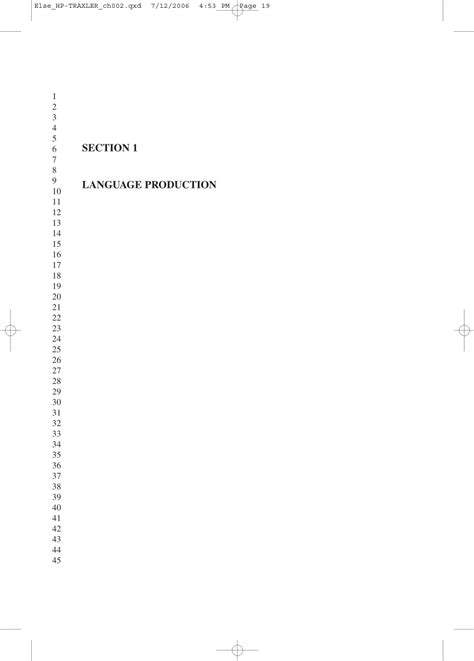 Pdf Properties Of Spoken Language Production