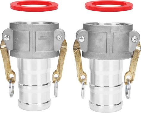 derpipe aluminum partc camlock fitting 2 female cam lock x 2 hose shank type c cam groove