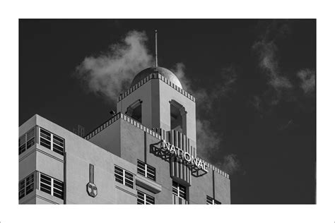 Kind Of Cyan Thirties Building With Sky Black And White Architecture