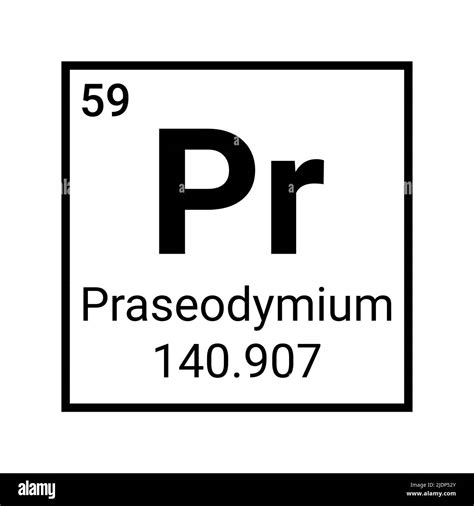 Praseodymium Chemical Atom Element Sign Symbol Illustration Stock Vector Image And Art Alamy