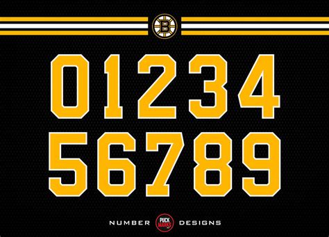 Puck Marks All 32 Nhl Teams Unique Number Font Design