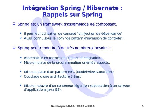 Intégration Hibernate Spring