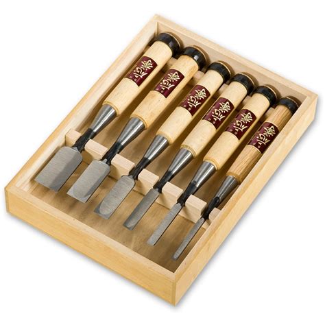 Japanese Piece Chisel Set Bevel Edge Chisel Sets Chisels Hand Tools Axminster Tools