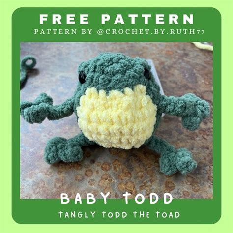 Free Crochet Pattern Tangly Todd The Toad
