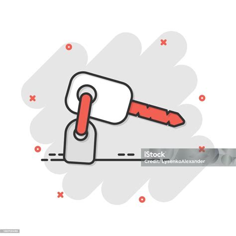만화 스타일의 벡터 만화 키 아이콘 비밀 키워드 사인 일러스트레이션 픽토그램 주요 비즈니스 스플래시 효과 개념 개성 개념에 대한 스톡 벡터 아트 및 기타 이미지 Istock