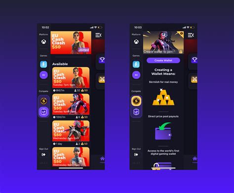 Tournaments Flyout Menu Redesign Behance
