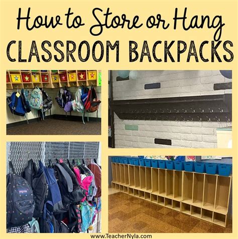 Classroom Backpack Storage Nylas Crafty Teaching