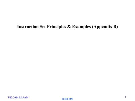 Ppt Instruction Set Principles And Examples Appendix B Powerpoint Presentation Id468688