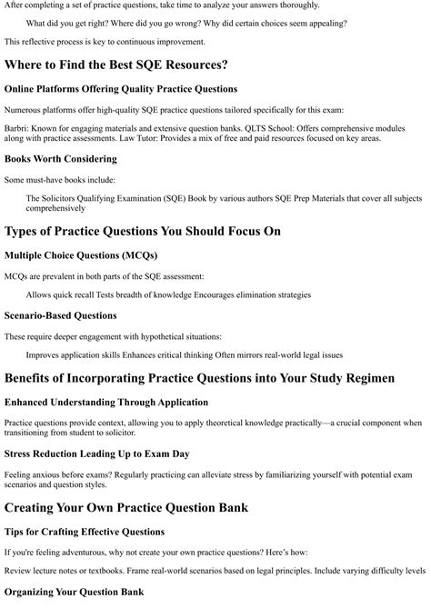 Ppt The Role Of Practice Questions In Sqe Success Powerpoint