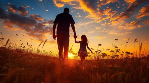 Premium Photo Father And Daughter Enjoying Sunset Dance In Field