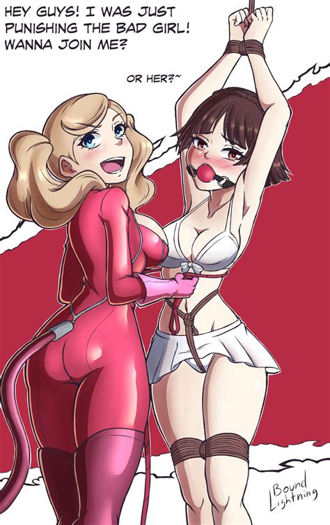 Rule 34 2d 2d Artwork Ann Takamaki Atlus Bad Girl Ball Gag Bikini