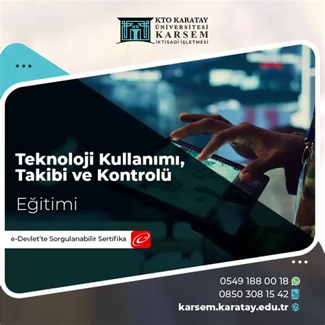 Teknoloji Kullanımı Takibi Ve Kontrolü Sertifika Programı