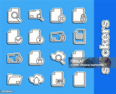 줄 문서 별표 포함 파일 문서 삭제 알 수 없음 확인 표시 검색 및 폴더 보호 아이콘을 설정합니다 벡터 거절에 대한 스톡 벡터 아트 및 기타 이미지 Istock