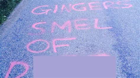Police Investigating Ginger Hate Crime Graffiti Itv News