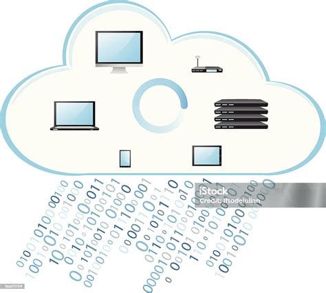 binary cloud computing concept stock illustration download image now binary code cloud