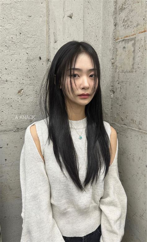 레이어드컷 스틱뱅 긴머리 헤어컷 헤어 영감 긴 헤어스타일