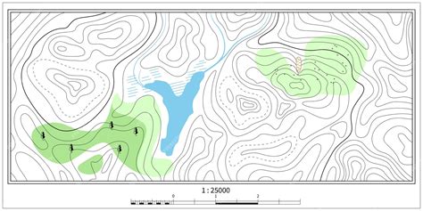 Premium Vector Outline Topographic Map Horizontal Composition