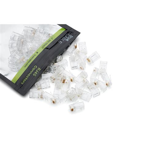 Cat6a Extra Large Rj45 Pass Through Connectors Unshielded Truecable