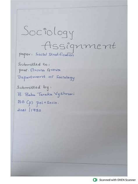 Sociology Assignment Pdf