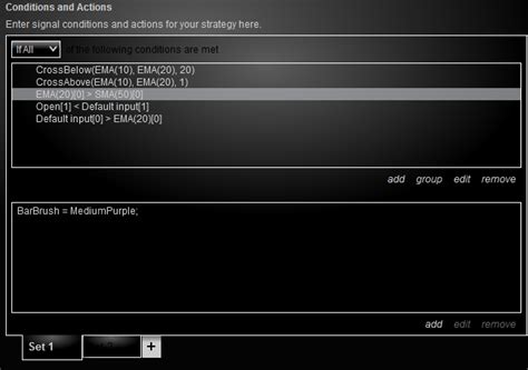 Conditions For An Entry Strategy Builder Ninjatrader Support Forum