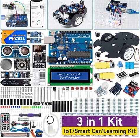 Sunfounder 3 In 1 Starter Kit For Arduino Uno Intermediate Level