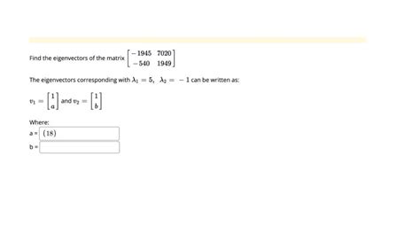 Solved Find The Eigenvectors Of The Matrix Chegg