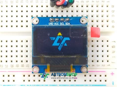 จอ Oled 096 นิ้ว สีเหลือง ฟ้า 128x64 I2c Artronshop บอร์ด