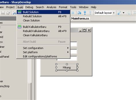 Membuat Aplikasi Menggunakan Bahasa C Dengan Ide Sharpdevelop
