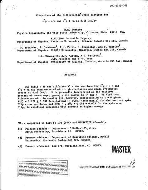 Pdf Comparison Of The Differential Cross Sections For π P ηn And π P ηn At 845 Gevc
