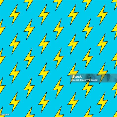 전기 번개 섬광 이음새가 없는 무늬 천둥 벡터 패턴 배경 화면 볼트 기호 배경입니다 구름에 대한 스톡 벡터 아트 및 기타 이미지 구름 기후 묘사 뇌우 Istock