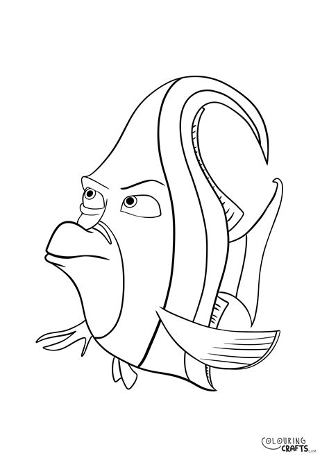 Gill Finding Nemo Coloring Pages