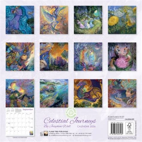 Celestial Journeys By Josephine Wall Calendar 2026 The Quirky Celts