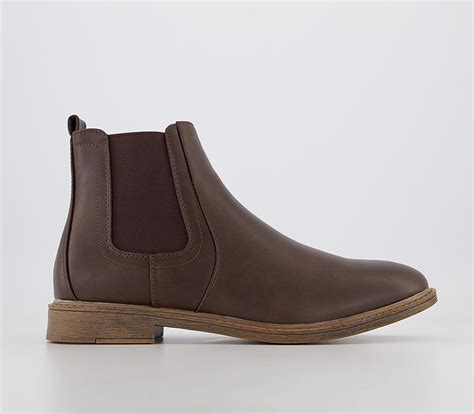 Office Bruce Chelsea Boots Brown Mens Boots
