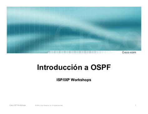 pdf introducción a ospf isp ixp isp ixp workshops workshops