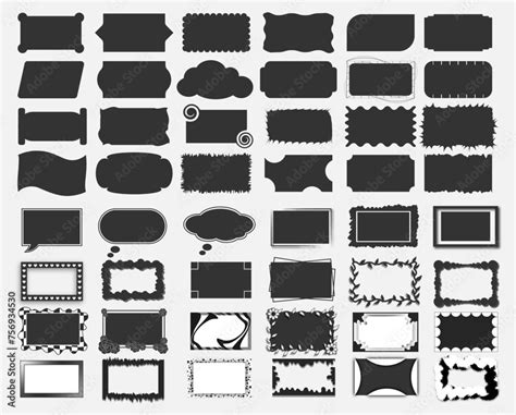 Rectangle Shape Frame With Zigzag Edge Rectangular Jagged Curved Box