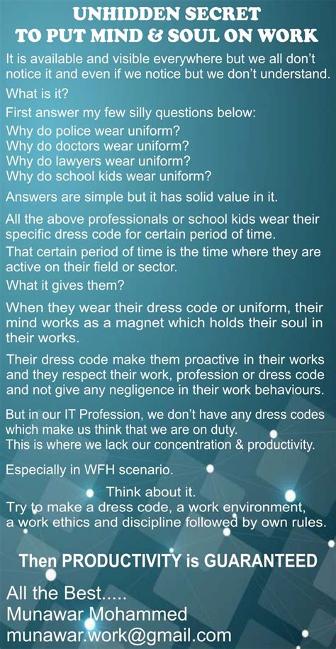 Munawar Mohammed On Linkedin Itprodresscode