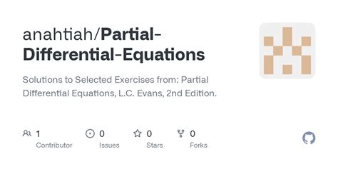 Github Anahtiah Partial Differential Equations Solutions To Selected